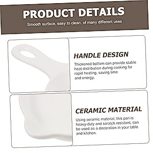 Alipis Ceramic Bakeware Bread Oven Bread Loaf Pans for Baking Mini Loaf Baking Pans Ceramic Egg Skillet Tortilla Pan Mini Fry Pan Plate for Cheese Roasting High Temperature Baking Pan Egg