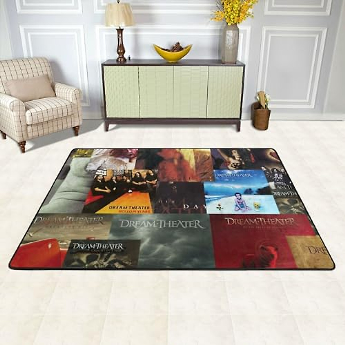 Dream Rock Band Theater Rug Carpet Mat for Bedroom Soft Non Slip Rug Pads Indoor Area Rug Reusable Home Decor Convenient Floor Mats Rectangular Rug Room Decor Carpet for Bathroom 36"x24"