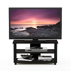 Furinno Sully 3-Tier Stand for TV up to 40, Espresso/Black