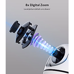 NETVUE Indoor Camera, 1080P FHD 2.4GHz WiFi Pet Camera, Home Camera for Pet/Baby, Dog Camera 2-Way Audio, Indoor Security Camera Night Vision, AI Human Detection, White, Pack of 2