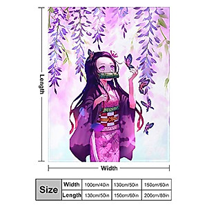 Anime Blanket Ultra Soft Flannel Fleece Cartoon Throw Blankets Home Decor Bedding Couch Sofa for Kids Adults Gift 50"X40"