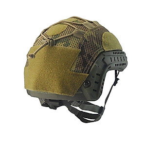 Multicam Mesh Helmet Cover for Ops-Core Fast Carbon Bump and XP Helmets (Black, Medium)