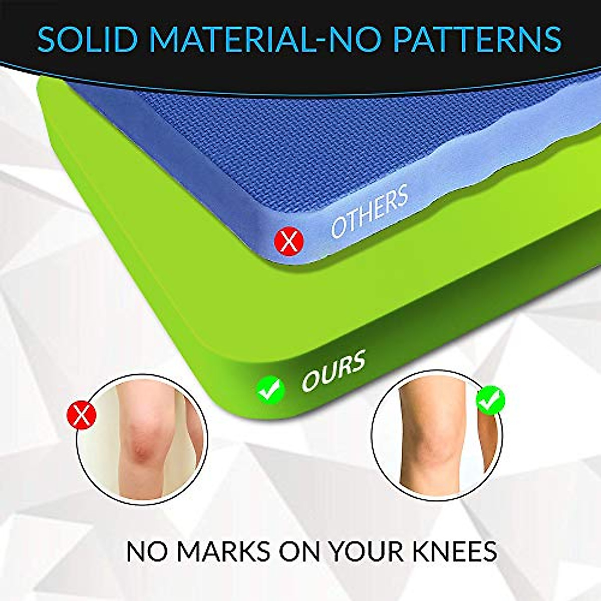 Sleek Garden Premium Thick Kneeling Pads Bath Floor Kneeler for Baby, Knee Pad Cushion for Pool | Thickest, Most Comfortable Foam Mat Kneeler for Yoga & Exercise,Waterproof (12.5"x17.8"x2, Green)