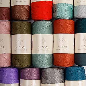 Sensy Premium 2mm 251 Yards Polyester Rope 100% Polypropylene Cord Macrame Cord 2mm Crochet Bag Cord Macrame Rope Crochet Thread Gift for Knitter (Copper)