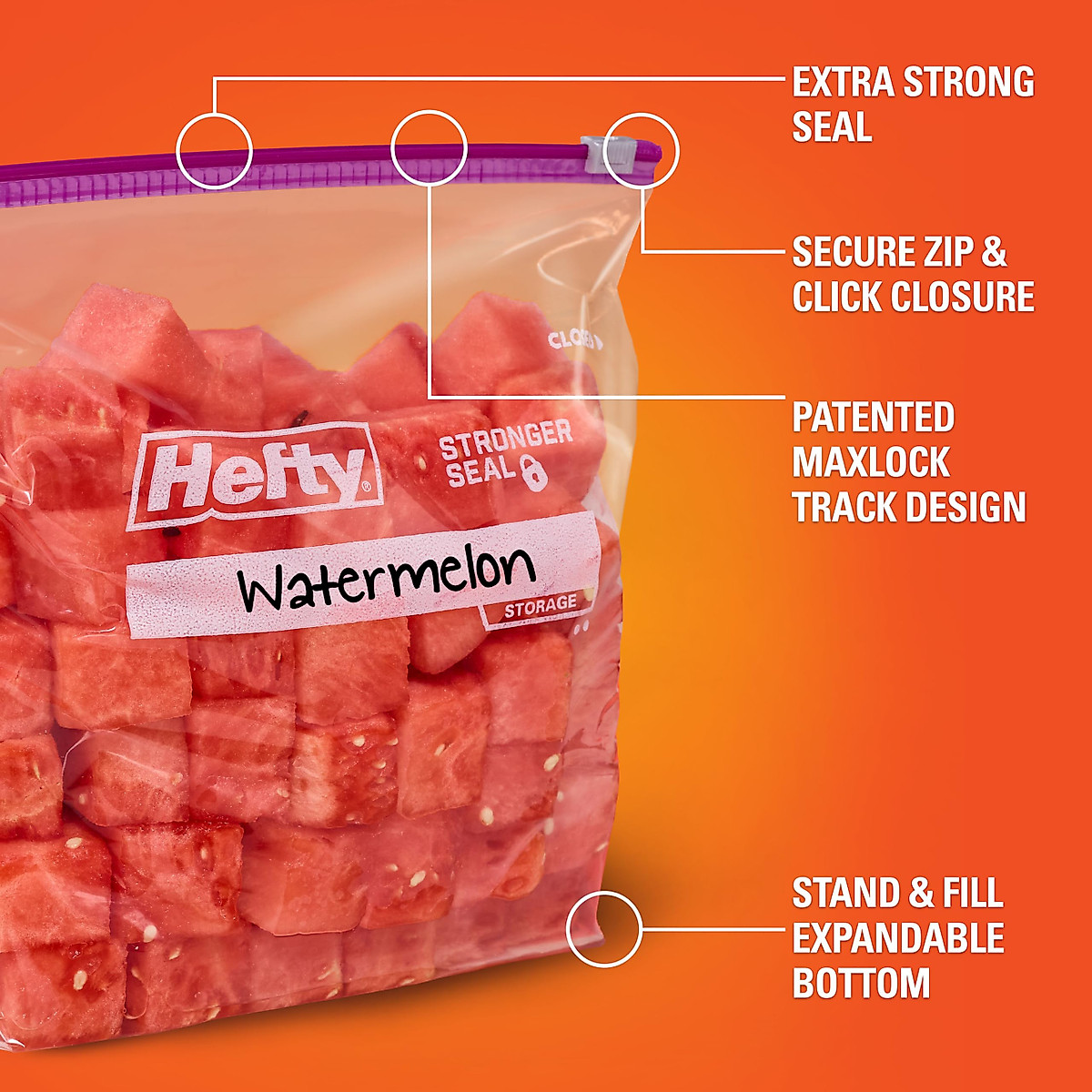 Hefty Slider Storage Bags, Gallon Size, 66 Count