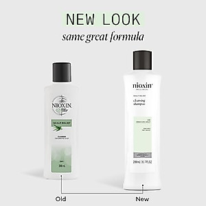 Nioxin Scalp Relief Cleansing Shampoo - Shampoo for Sensitive Scalp, 6.7 fl oz (Packaging May Vary)