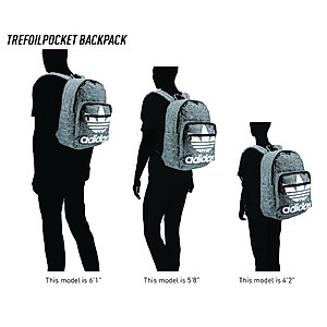 adidas Originals Trefoil Pocket Backpack, Black, One Size