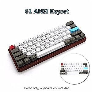 61 Key ANSI-Layout MX Switches Gaming Keyboard Keycap Only