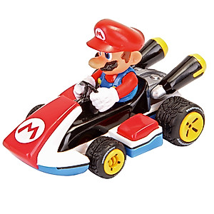 Carrera Pull & Speed 15813016 Official Licensed Kids Toy Car Pull Back Vehicle for Ages 3 and Up - Mario Kart Mario / Wild Wing Mario / Mach 8 Mario