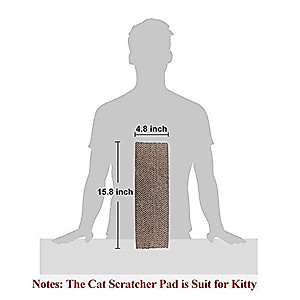 PrimePets Cat Scratcher Cardboard, 2 Pack Recycle Corrugated Cat Scratching Pad, Reversible Kitty Scratch Board Sofa Bed Lounge for Furniture Protector, Catnip Included