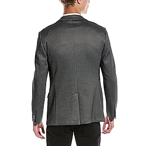 Theory Mens,Wool Blend Sport Jacket,Clinton, Black Melange/Black, 44