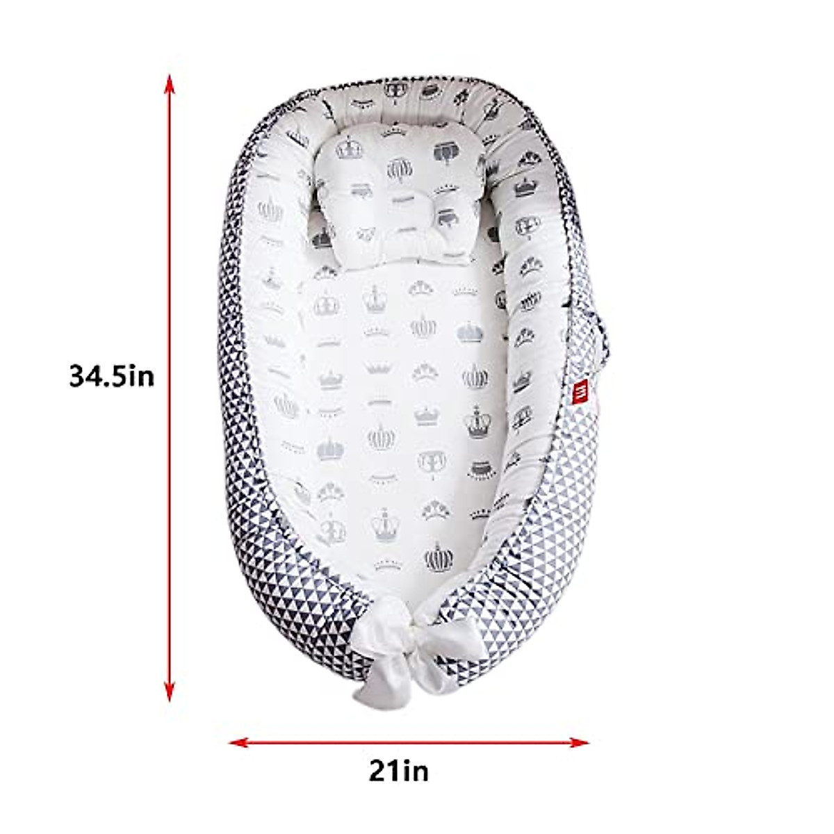 Baby Lounger, Baby Lounger for Co Sleeping Newborn Lounger Cover Sleeper Baby Sleeping Bed, 100% Soft Breathable Newborn Lounger Nest for 0-12 Months Infant Lounger Floor Seat for Lounger (B)