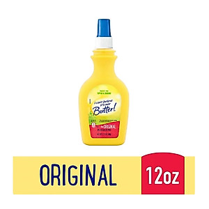 I Can't Believe It's Not Butter Spray 12 oz (2-Pack) Non Dairy Butter Alternative, Plant Based Butter Spray for Popcorn, Cooking, Vegetables and More - Bundled with STPLLC fridge magnet
