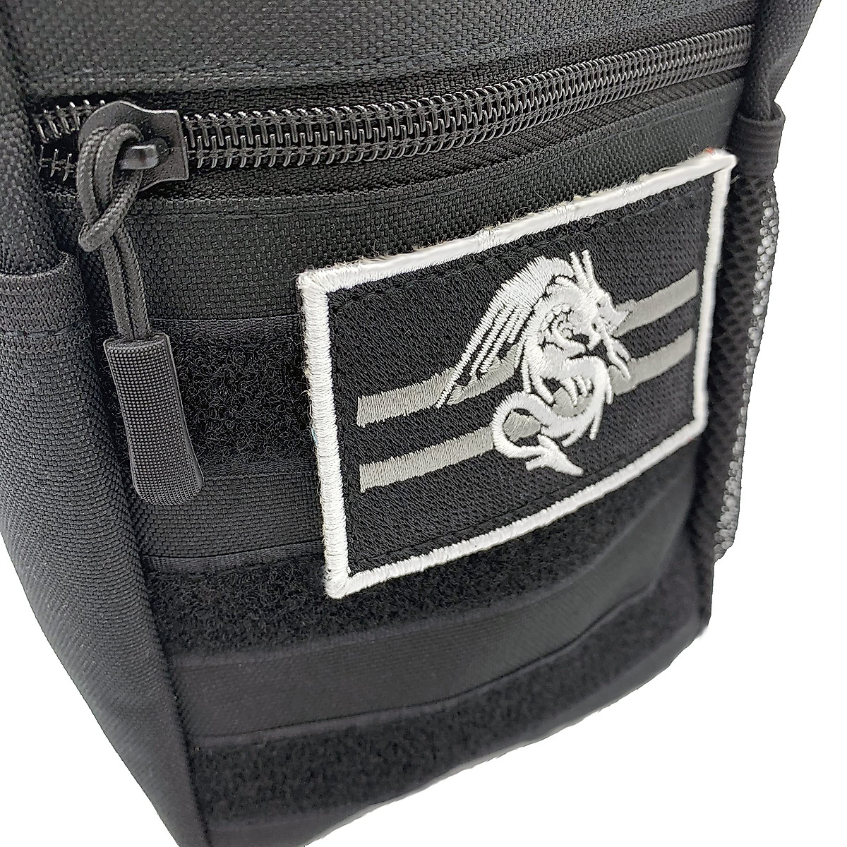 Luck Lab DND Drawstring Dice Bag with Removable Dragon Patch - Multiple Pockets and Large Dice Storage Area (200 + dice) for Dungeons and Dragons (d&d),RPG, MTG and All Table Top Gaming- Black