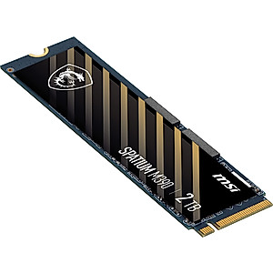 MSI SPATIUM M390 NVMe M.2 2TB Internal Gaming SSD PCIe Gen3 up to 3300MB/s 3D NAND Up to 1200 TBW