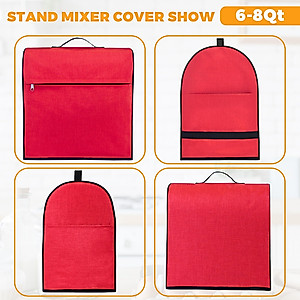 Stand Mixer Cover, Kitchen Aid Mixer Cover Compatible with 6 7 8 Qt Bowl-Lift Stand Mixer Kitchen Aid Mixer Assecories