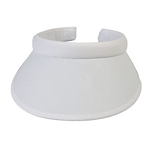 TopHeadwear Sports Cotton Twill Clip-On Visor 3.5 Inch Wide Brim, White