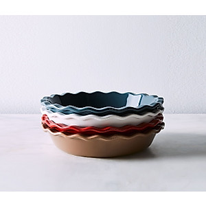 Emile Henry Made In France 9 Inch Pie Dish, White