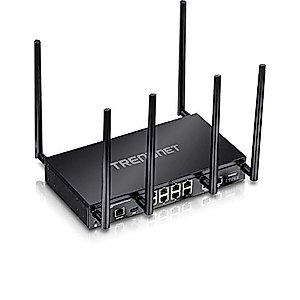 TRENDnet AC3000 Tri-Band Wireless Gigabit Dual-WAN VPN SMB Router, MU-MIMO, Wave 2,Internet Router, Whole Office-Home Wifi, Pre-Encrypted Wireless, QoS,Inter-VLAN Routing, Black, TEW-829DRU