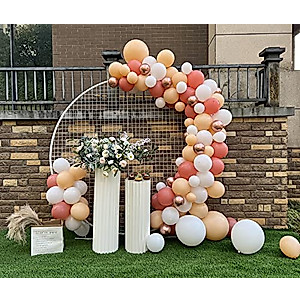 Beaumode DIY Matte Dusty Pink Peach Balloon Garland Matte Balloon Arch Wedding Cream Baby Shower Bridal Shower 1st Birthday Photo Backdrop Party Decoration (Dusty Pink and Peach)