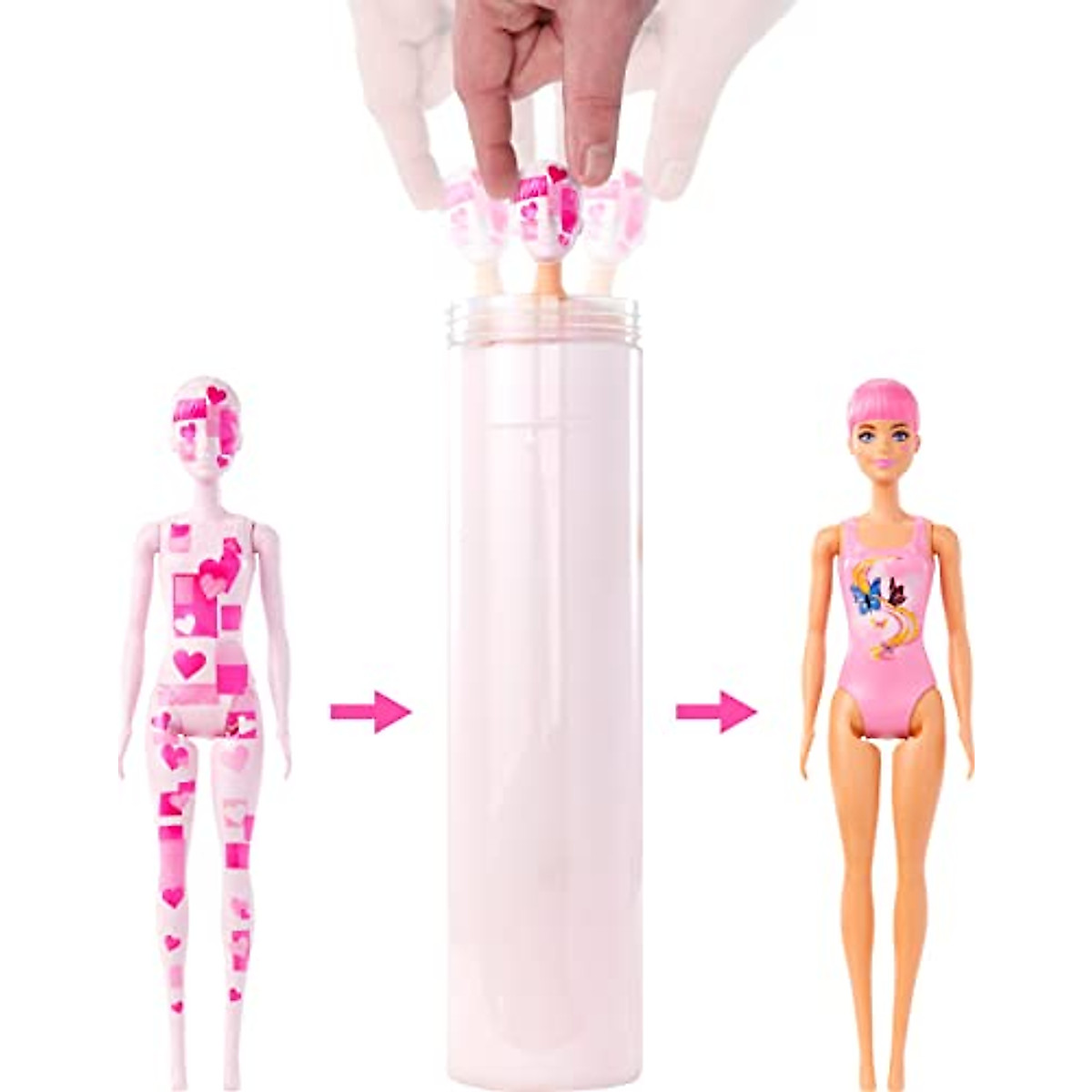 Barbie Color Reveal Doll with 6 Unboxing Surprises, Totally Denim Series with Patchwork Print & Color Change