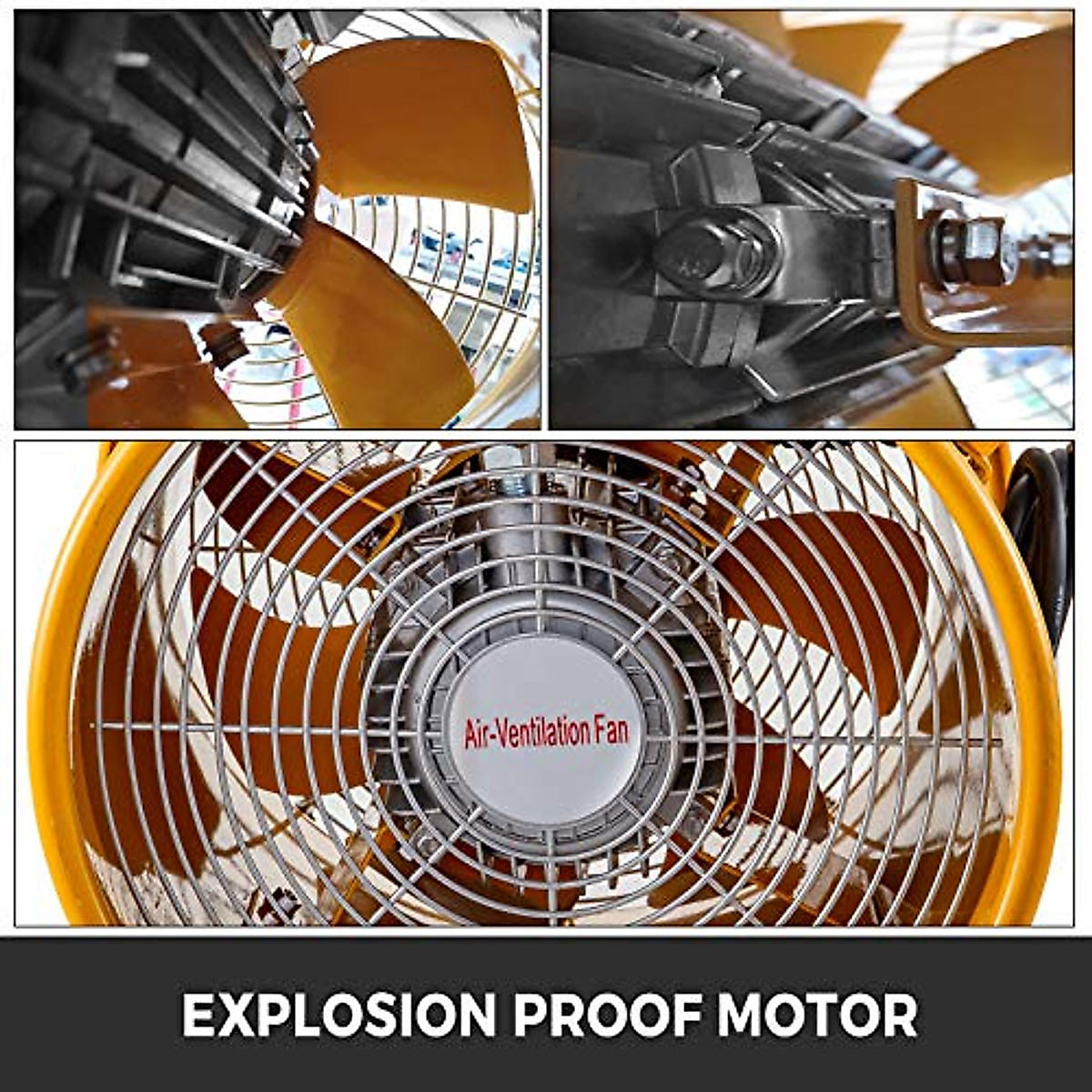 Mophorn Explosion Proof Fan 12 Inch(300mm) Utility Blower 550W 110V 60HZ Speed 3450 RPM for Extraction and Ventilation in Potentially Explosive Environments