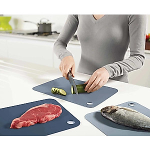 Joseph Joseph Pop Chopping Mats, Set of 3, Sky, Blue
