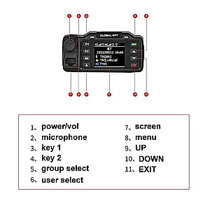 Wurui TXQ Global-ptt poc 4G LTE Vehicle Two Way Radio 12-24V Mini car Mount walkie talkies GPS for Adults Long Range 1000 Miles (2 PCS with sim Card)