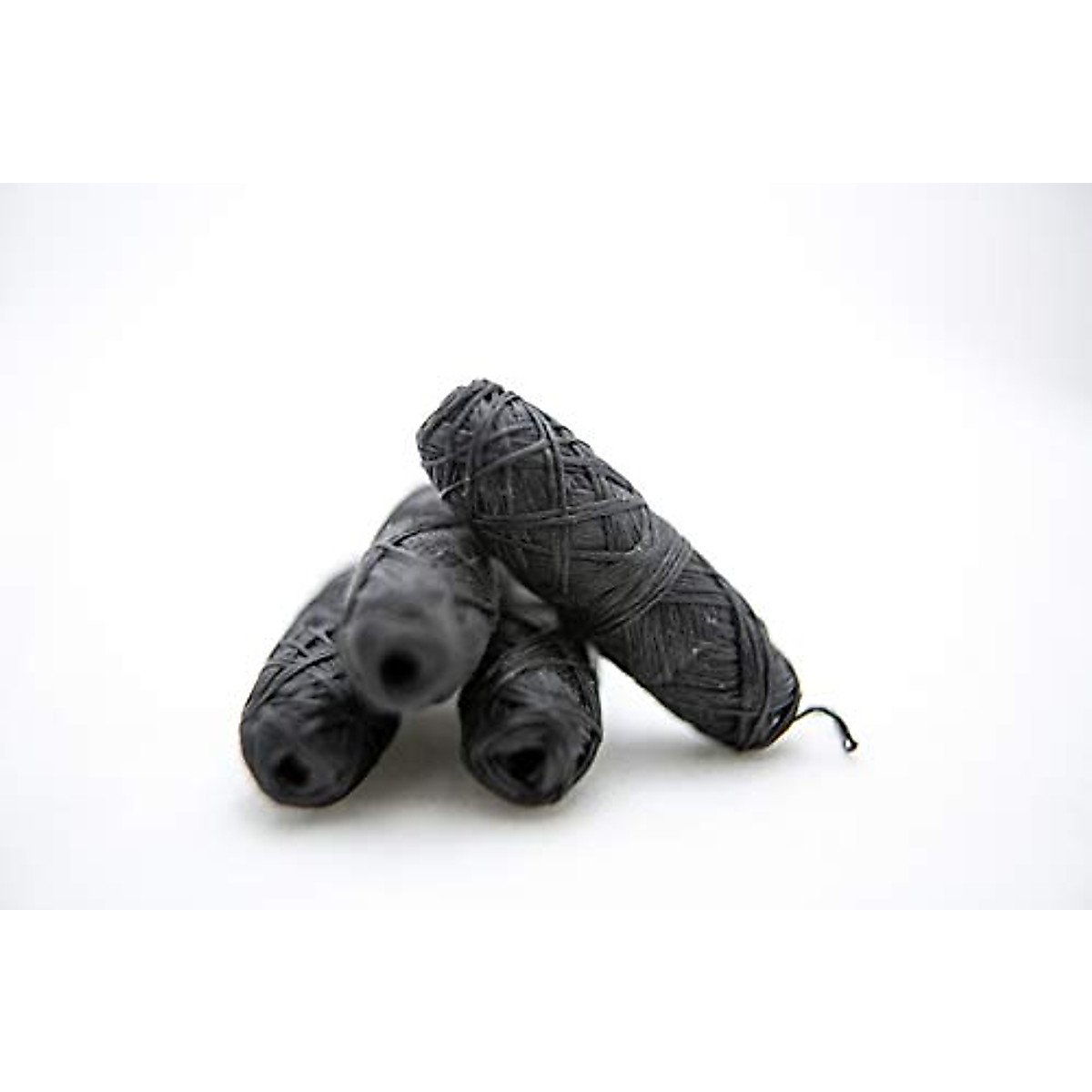 Knotty Floss Refills of Bamboo Activated Charcoal No Knot Floss with Grapefruit Seed Extract - Eco-friendly Vegan - 4 Refill Packs