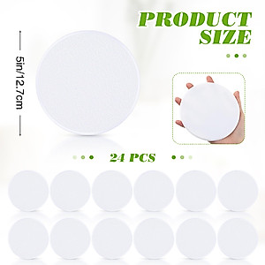 BBTO Door Stoppers Wall Protector 12 Pack 5 inch Door Knobs Protector White Round Wall Hole Cover Plastic Wall Self Adhesive Protector Avoiding Broken