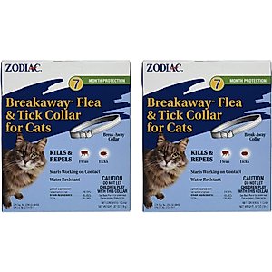 Zodiac Breakaway Flea & Tick Collar for Cats 7 Month Supply - Pack of 2