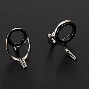 Fly Fishing Rod Building Kit Rod Tip Eye Rings Repair Kits Fishing Rod Guides Top Tip Deep Sea Rod Guide Ring Set 11Pcs