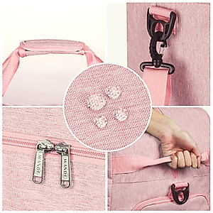 32" Foldable Duffle Bag 100L for Travel Gym Sports Lightweight Luggage Duffel By WANDF (32 inches (100 Liter), Pink Denim 32'')