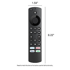 IDGPUW Replacement Voice Remote for Insignia, Toshiba, Pioneer Smart TV, Compatible with Fire Smart TV