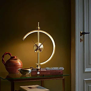 Nogy Desk Lamp with Wireless Charger • Desk Accessories Modern Desk Lamp with Charger • Desk Clock for Office • Desk Lamp with Clock • Art Deco Lamp • Office Desk Light • Dimmable