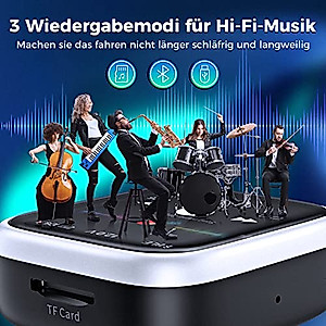 Bluetooth 5.0 FM Transmitter for Car, [High-End Full Touch Screen] [1.54'' Large Color Display] [PD 20W + QC 3.0] Bluetooth Car Adapter, Radio Music Adapter Charger, Supports Hands-Free Calling