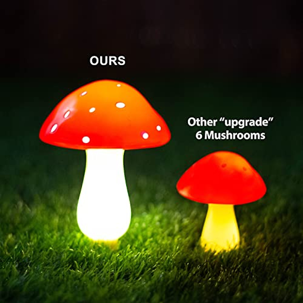 Timeflies Outdoor Solar Garden Lights, Yard Decorations Mushroom -1Pack 3 Mushroom