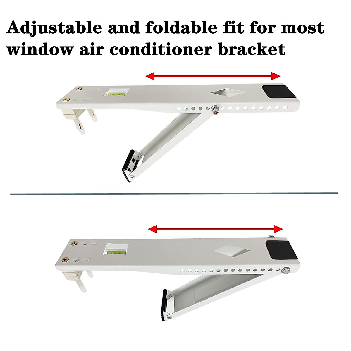 Universal Window Air Conditioner Bracket Universal AC Window Support Bracket - Heavy Duty Support Up to 165 lbs, 5,000 to 22,000 BTU AC Units