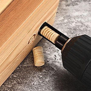 Wood Plug Cutters, 4 pcs Straight Wood Plug Cutters & 4 pcs Tapered Plug Cutters Set with 1/4 Hex Shank, Taper Cutting Tool Cork Drill Bit Knifes in 4 Sizes 1/4", 5/16", 3/8", and 1/2" Black