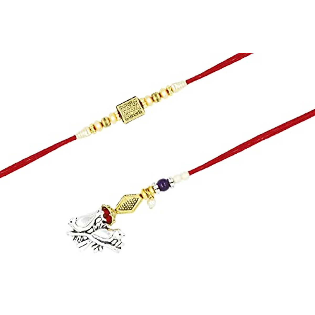 Lumba Rakhi for Brother and Bhabhi Lumba Rakhi for Bhabhi Raksha Bandhan Rakhi Bhaiya Bhabhi Rakhi Lumba set Rakhi for Brother sister (Design6)