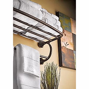 Moen YB2894BN Eva Collection 26-Inch Wide Bathroom Hotel-Style -Towel Shelf, Brushed Nickel