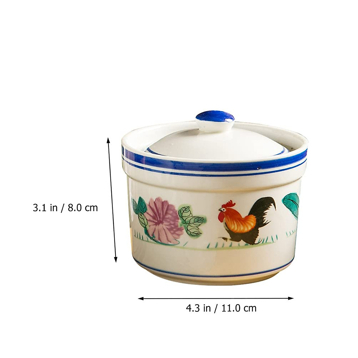 Hemoton Rice Cooker Small 1pc Ceramic Cock Tureen Ceramics Food Container Clay Baking Pots