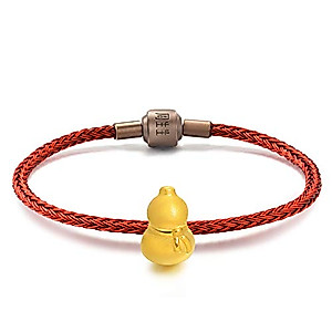 CHOW SANG SANG 999 24K Solid Gold Gourd (Wulu) Auspicious Charm Bracelet for Women 86335C (19)