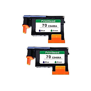 Blue/Green printhead Compatible for hp 70 Replacement for hp70 C9408A Designjet Z2100 Z5200 Z3100 Z3200 Printer