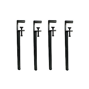 Shepherd Hardware 16" Adjustable Fit Table Clamp Legs, Black