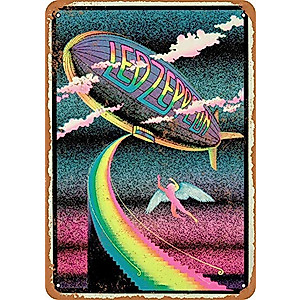 PaBoe 8 x 12 Metal Sign - Zeppelin Stairway - Vintage Bar Wall Decorative