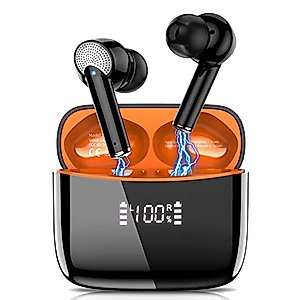 Bluetooth 5.3 Earbuds, HiFi Stereo with 13mm Special Driver, Wireless Headphones in Ear Light-Weight, LED Digital Display, 40H Playtime, IPX7 Waterproof, Bluetooth Earphones 4 Mics for Android iOS