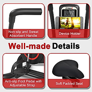 GYMAX Fan Bike, Air Resistance Upright Bike with LCD Monitor, Phone Holder & Built-in Wheels, Fully Adjustable Stationary Exercise Bike for Home Gym Cardio Training Workout Fitness