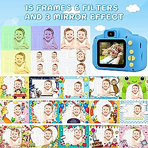 Gridspace Upgrade Kids Camera Toys for 3 4 5 6 7 8 9 Year Old Boy Girls Christmas Birthday Gifts Toddler Camera HD Digital Video Camera 1080P HD 2 Inch Screen with 32GB Card