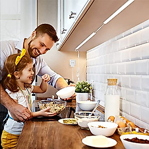 yotutun Under Counter Lights for Kitchen 3Pack Dimmable Under Cabinet Light, 13Inch 10W Closet Lights with Memory Function, Bright LED Cabinet Lights for Kitchen,Shelf,Desk,Workspace (3 Pack)